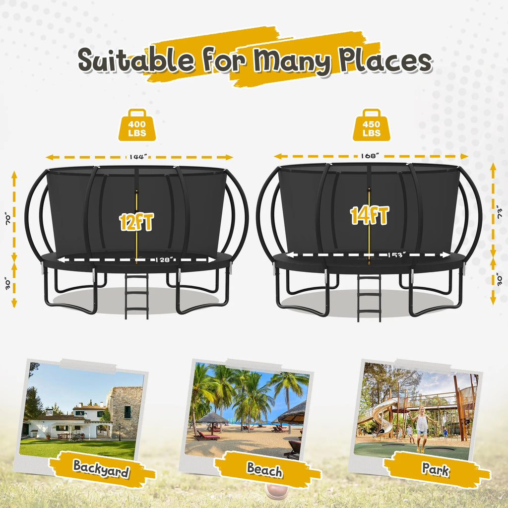 Allviate Trampoline 8FT 10FT 12FT 14FT 16FT, Recreational Trampolines ...